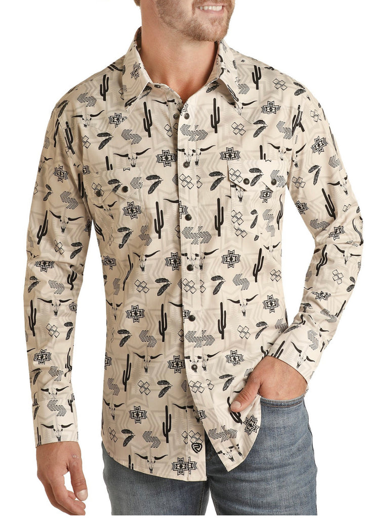 Aztec Rodeo Long Sleeve Western Shirt – Los Potrillos Western Wear